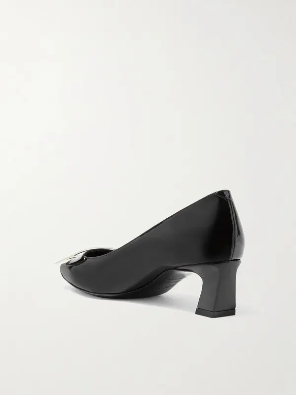 ROGER VIVIER Decollete Trompette 45 Patent-leather Pumps - Black
