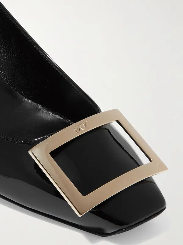 ROGER VIVIER Decollete Trompette 45 Patent-leather Pumps - Black