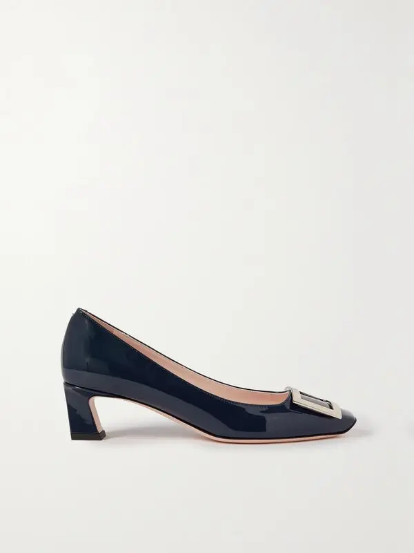 ROGER VIVIER Decollete Trompette 45 Patent-leather Pumps - Blue