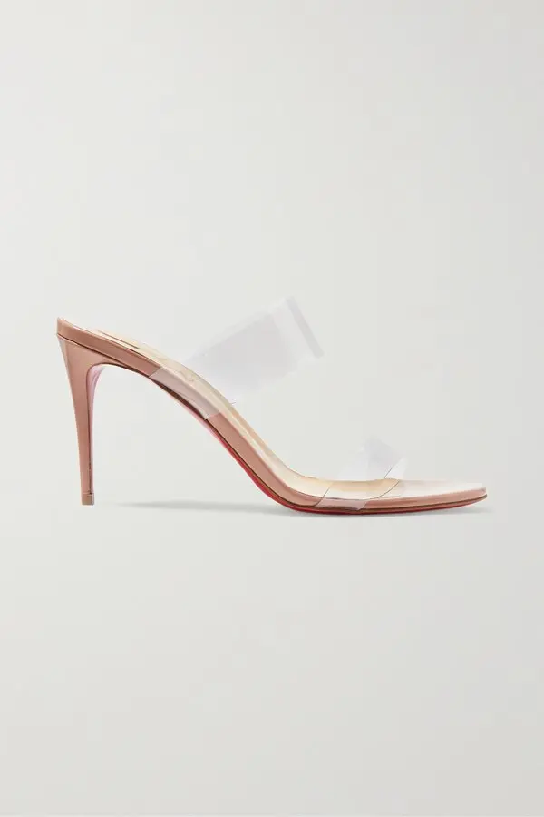 CHRISTIAN LOUBOUTIN Just Nothing 85 Mules - Neutrals