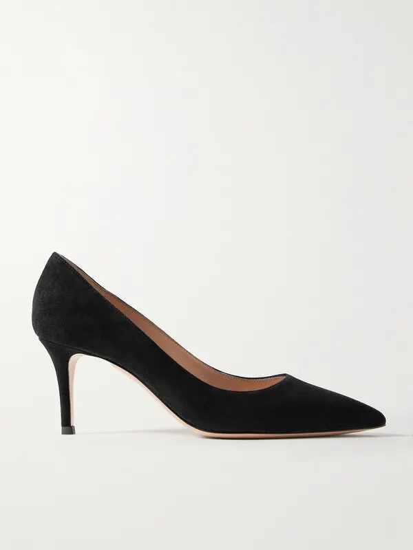 GIANVITO ROSSI 70 Suede Pumps - Black