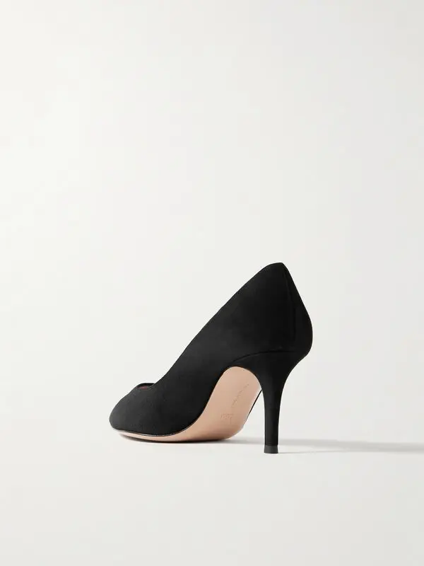 GIANVITO ROSSI 70 Suede Pumps - Black