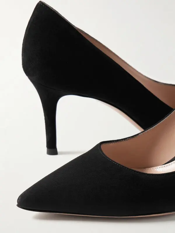 GIANVITO ROSSI 70 Suede Pumps - Black