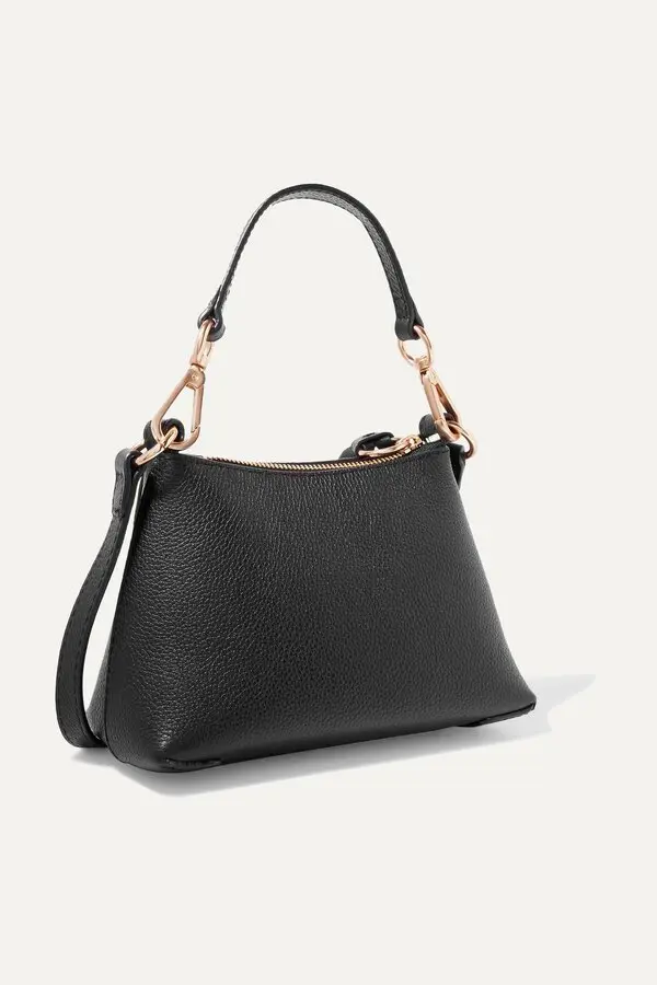 See By Chloé Joan Mini Suede-paneled Textured-leather Shoulder Bag