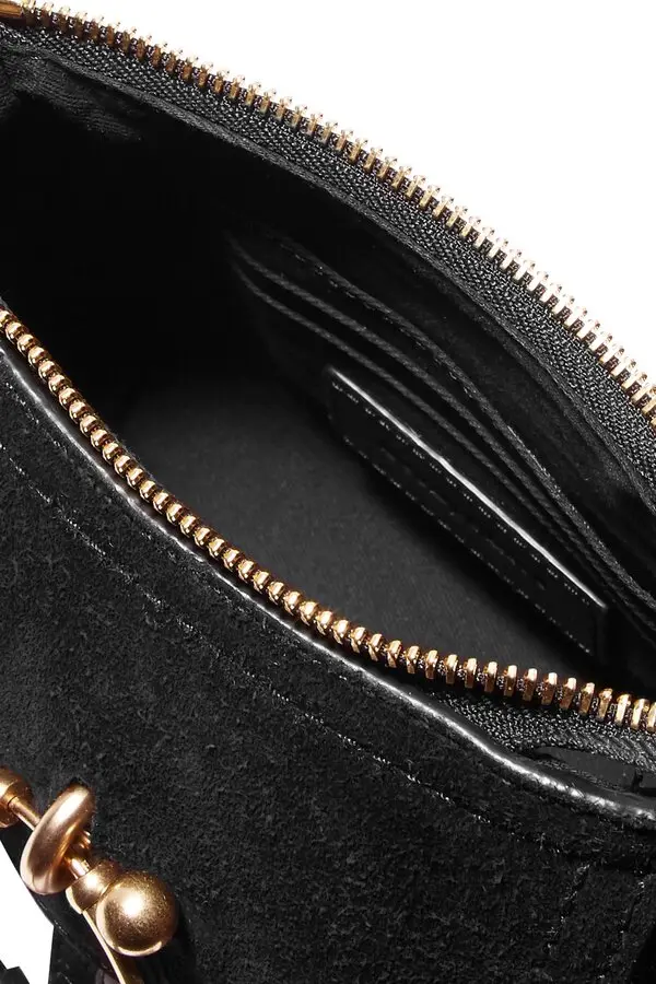 See By Chloé Joan Mini Suede-paneled Textured-leather Shoulder Bag