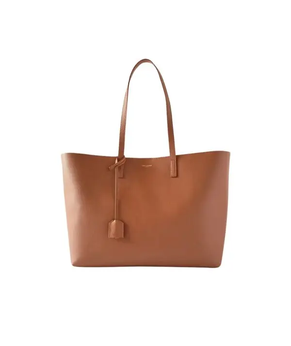 Saint Laurent East West Large Leather Tote - Brown