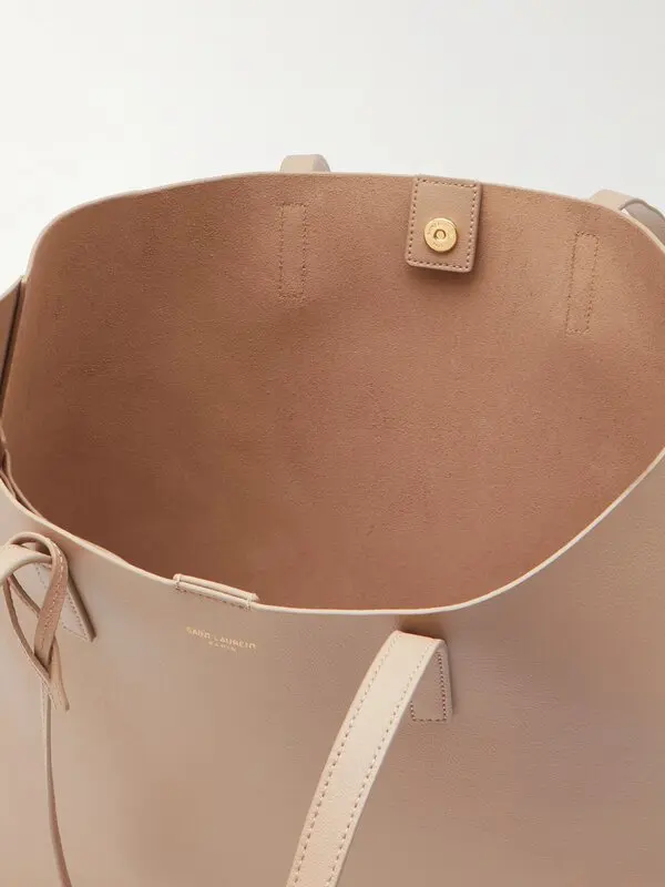 Saint Laurent East West Large Leather Tote - Neutrals