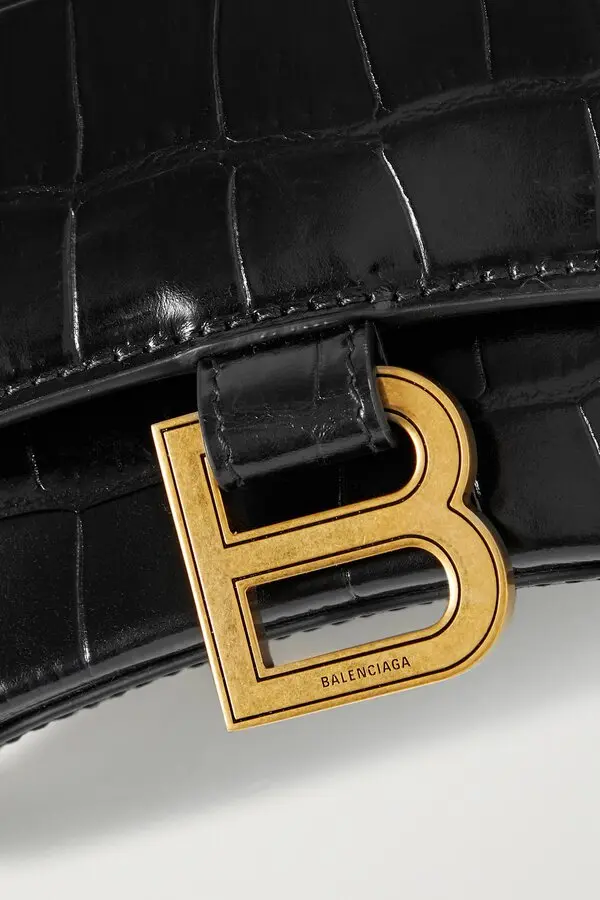 Balenciaga Hourglass Xs Tote - Black