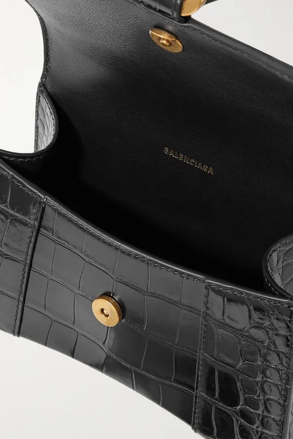 Balenciaga Hourglass Xs Tote - Black