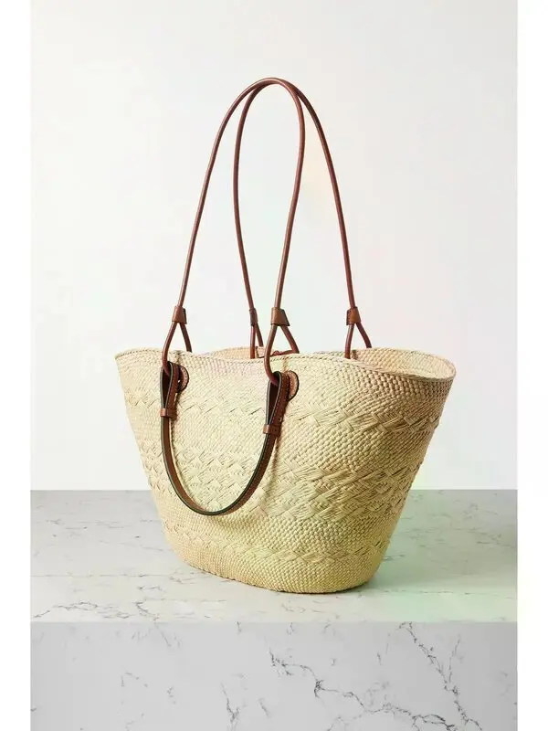 Loewe Anagram Woven Raffia Tote