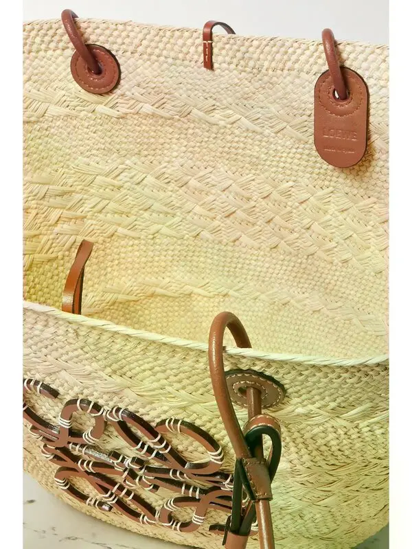 Loewe Anagram Woven Raffia Tote