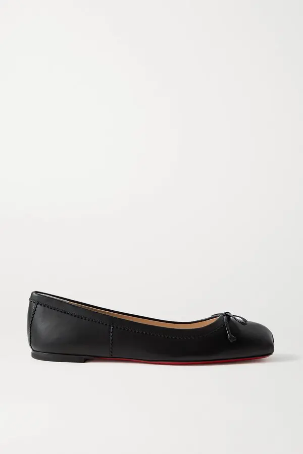 CHRISTIAN LOUBOUTIN Mamadrague Leather Ballet Flats - Black