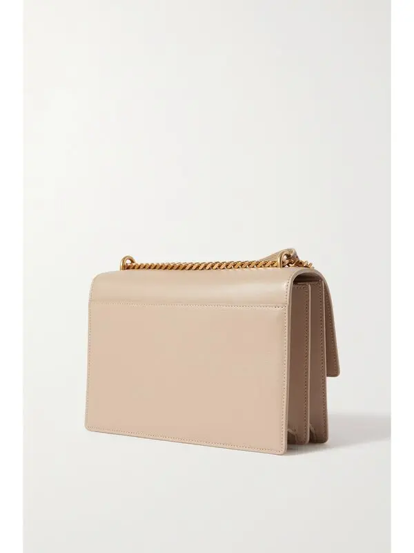 Saint Laurent Sunset Medium Leather Shoulder Bag - Neutrals