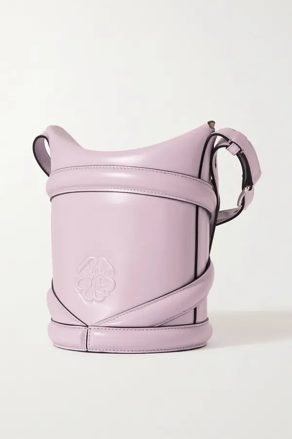 Alexander McQueen The Curve Small Leather Bucket Bag