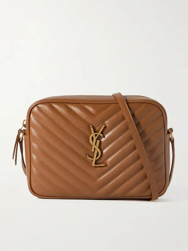 Saint Laurent Loulou Medium Matelassé Leather Shoulder Bag - Brown