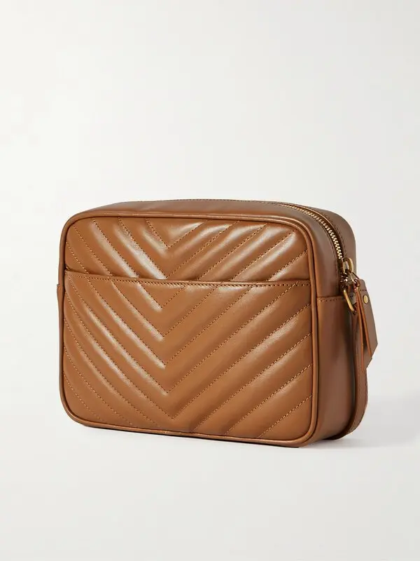Saint Laurent Loulou Medium Matelassé Leather Shoulder Bag - Brown
