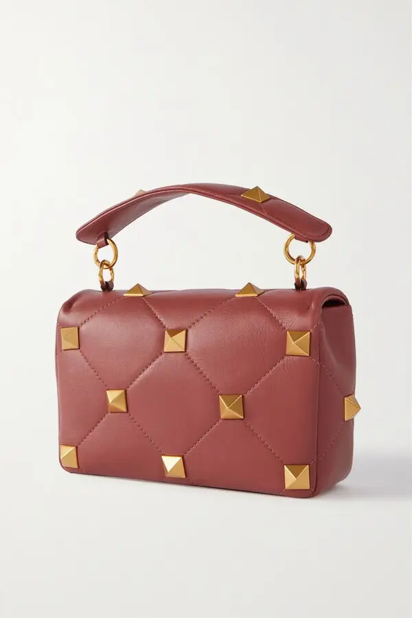Valentino Garavani Roman Stud Quilted Leather Shoulder Bag