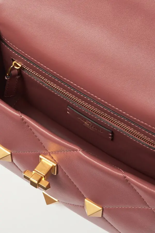 Valentino Garavani Roman Stud Quilted Leather Shoulder Bag