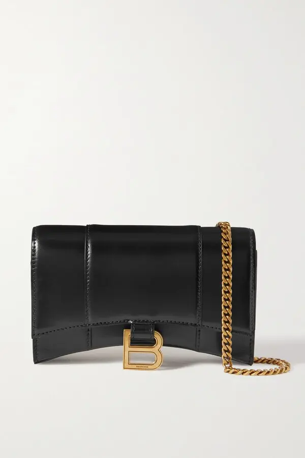 Balenciaga Hourglass Leather Shoulder Bag