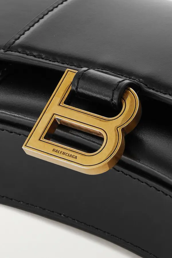 Balenciaga Hourglass Leather Shoulder Bag