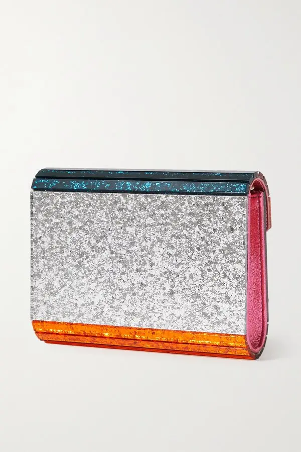 JIMMY CHOO Candy Glittered Acrylic Clutch
