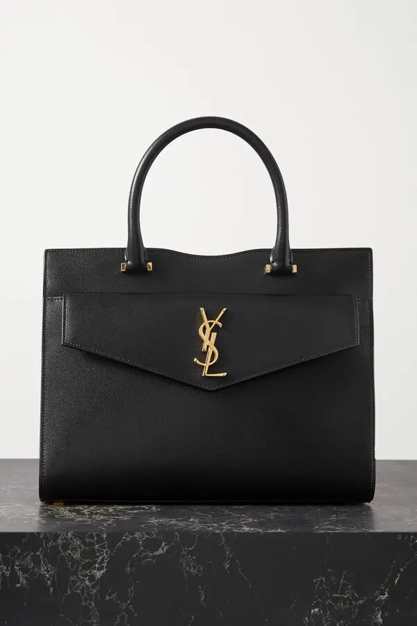 Saint Laurent Uptown Medium Textured-leather Tote