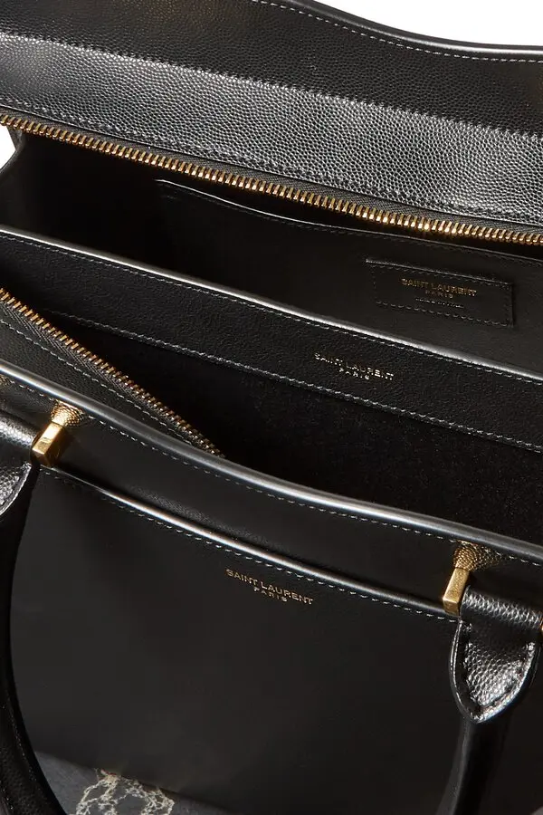 Saint Laurent Uptown Medium Textured-leather Tote