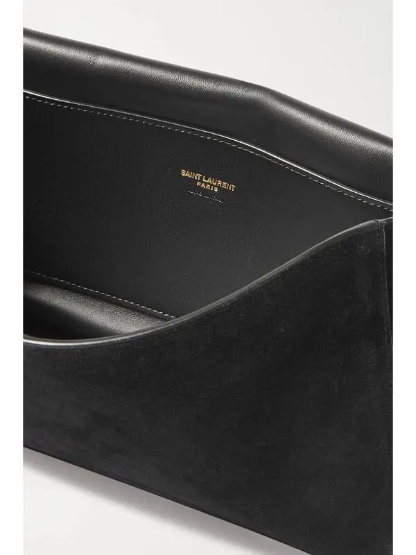 Saint Laurent Kate Reversible Leather And Suede Shoulder Bag