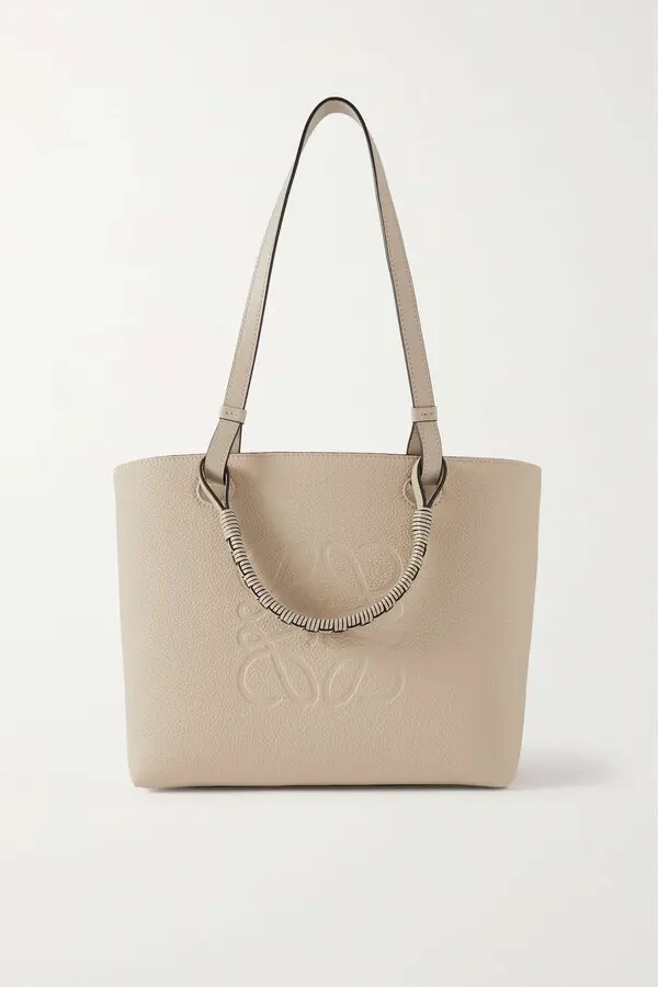 Loewe Anagram Small Debossed Textured-leather Tote