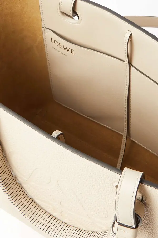 Loewe Anagram Small Debossed Textured-leather Tote