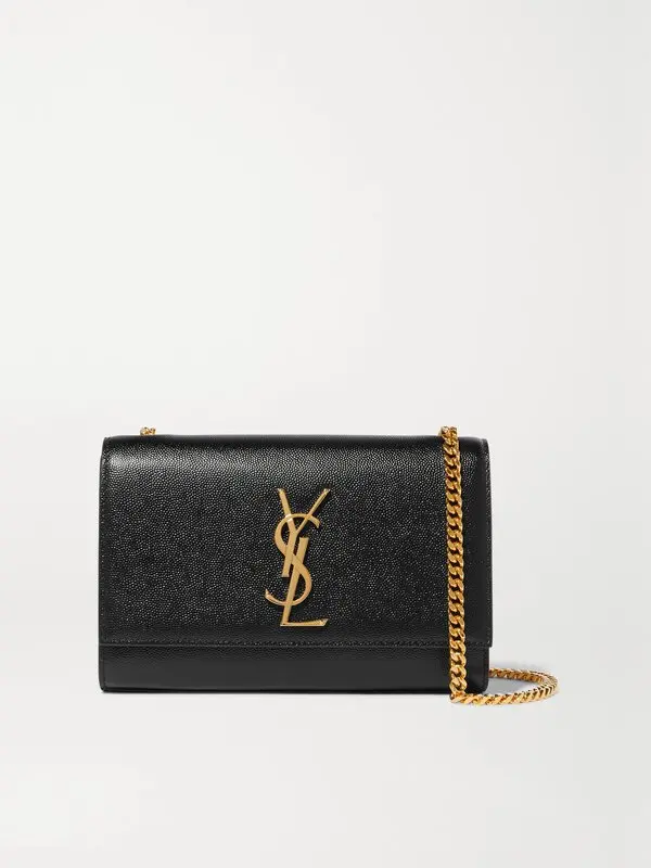 Saint Laurent Kate Small Embossed-leather Shoulder Bag - Black