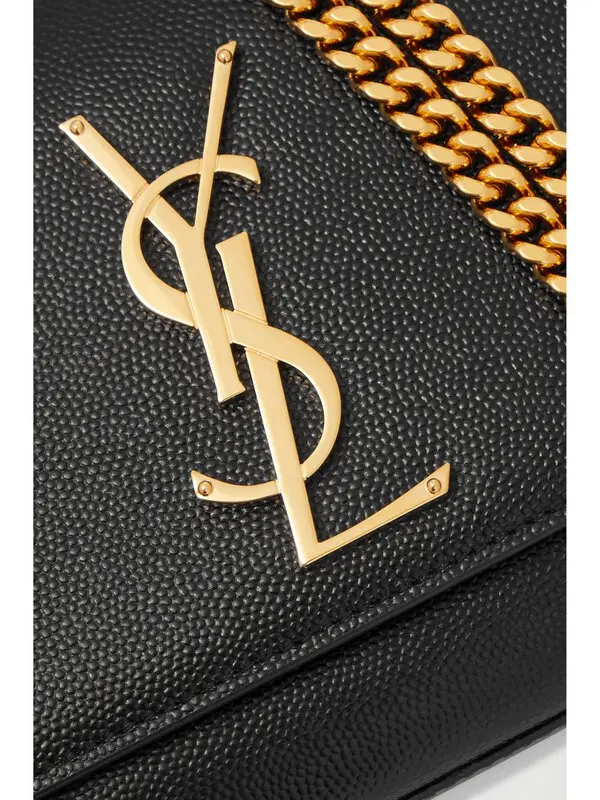 Saint Laurent Kate Small Embossed-leather Shoulder Bag - Black