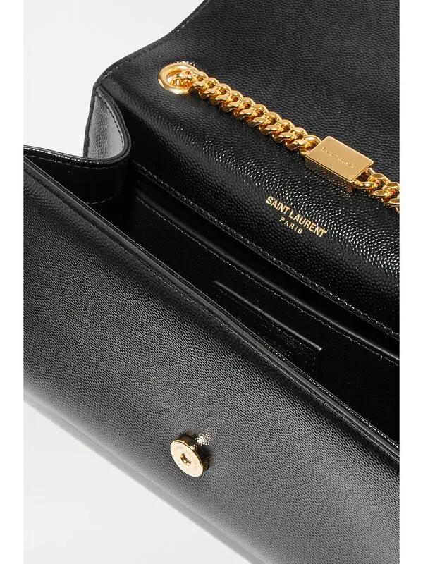 Saint Laurent Kate Small Embossed-leather Shoulder Bag - Black