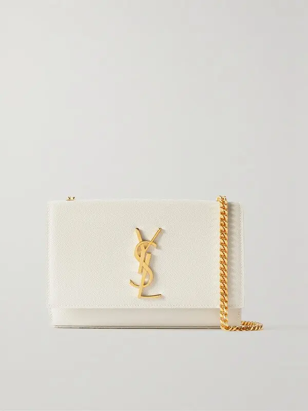 Saint Laurent Kate Small Embossed-leather Shoulder Bag - Neutrals