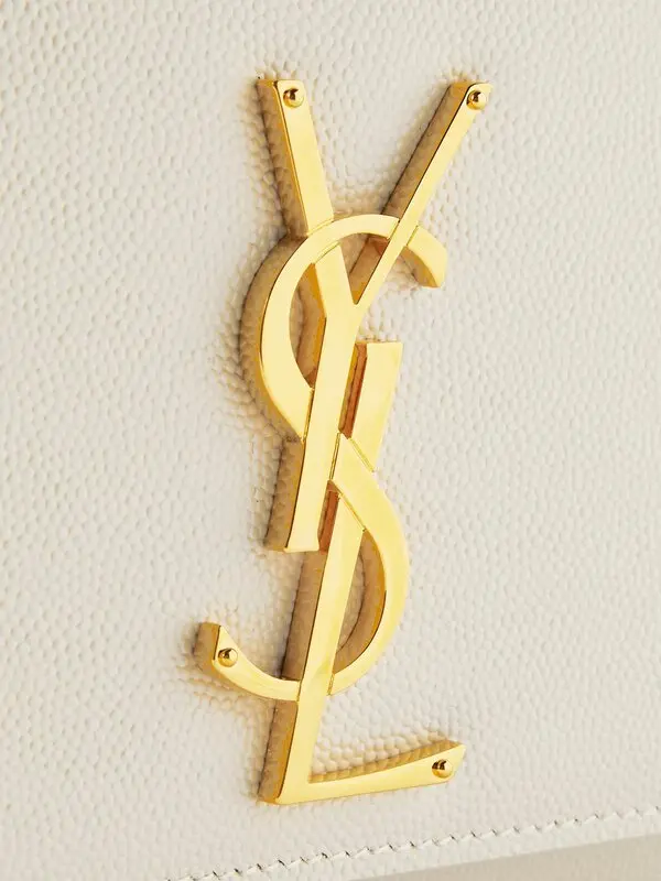 Saint Laurent Kate Small Embossed-leather Shoulder Bag - Neutrals