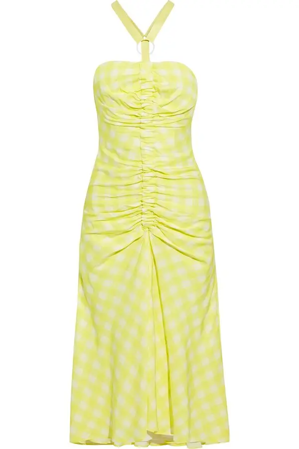knee length dresses for ladies Burst of Yellow Midi Dress - Yellow, Large | Hazel and Olive main image 1