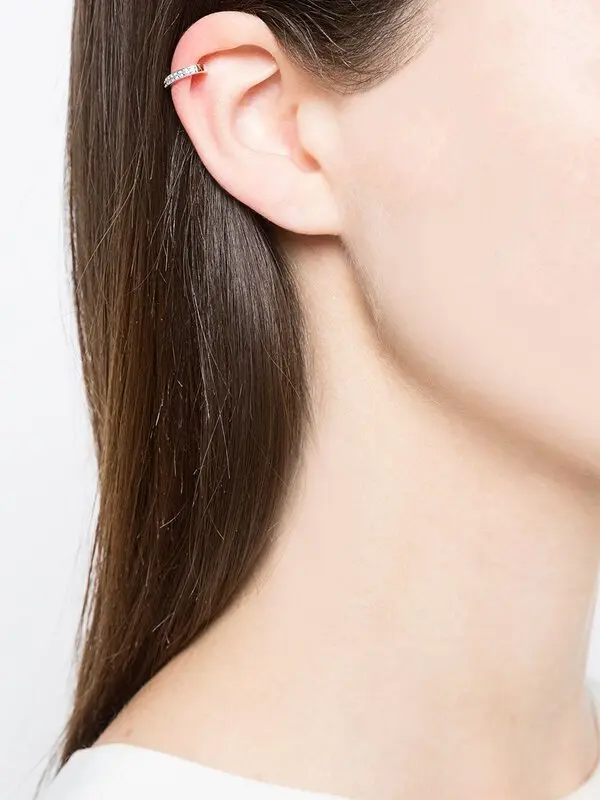 ANITA KO Diamond Hoop Earring - Metallic