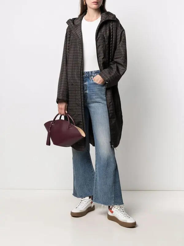 Fendi Ff Logo-Print Raincoat - Black | Editorialist