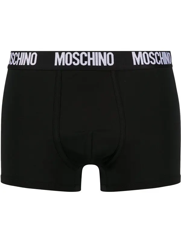 Moschino Logo Boxers - Black
