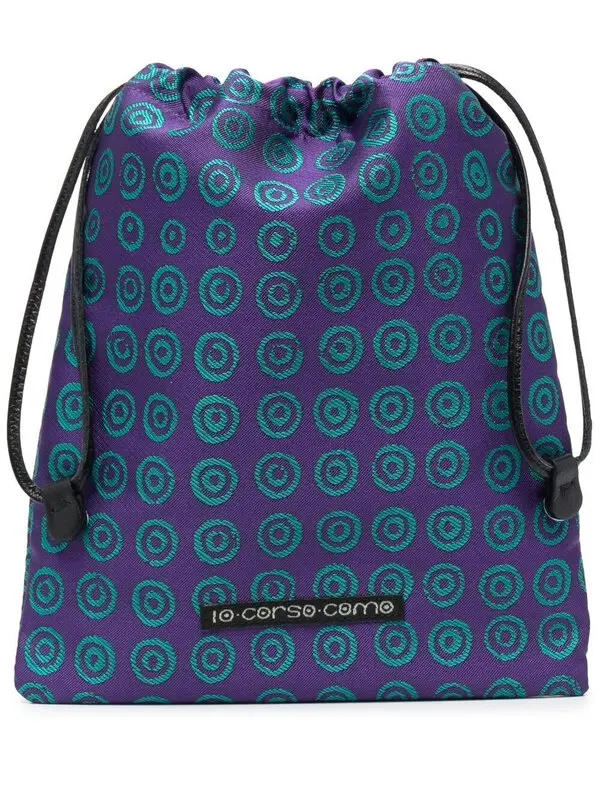 10 CORSO COMO Geometric-print Makeup Bag - Purple