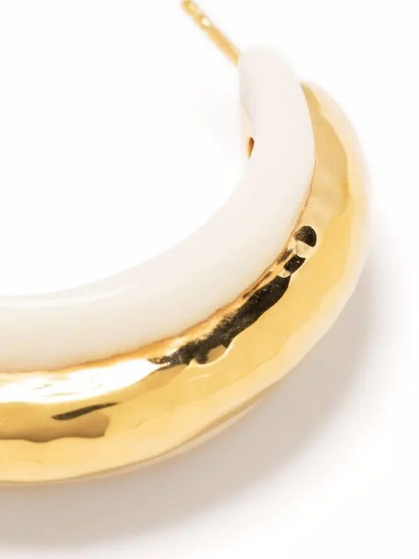 AURÉLIE BIDERMANN Nazca Hammered-effect Hoop Earrings - Gold