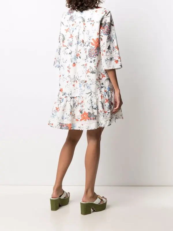 Erdem Floral-print Drop-waist Shirt Dress