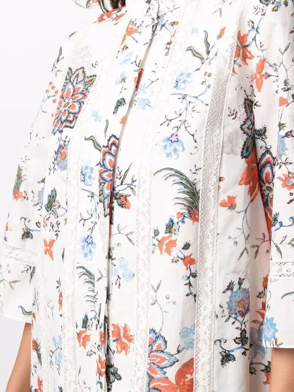 Erdem Floral-print Drop-waist Shirt Dress