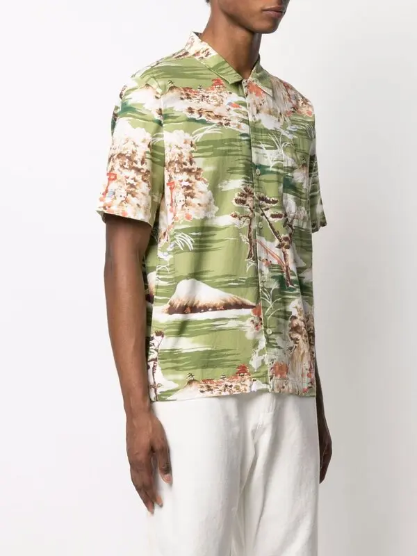 Universal Works Graphic-print Short-sleeve Shirt