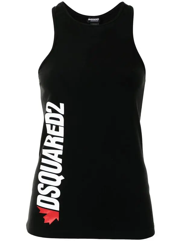 Dsquared2 Logo Print Racerback Tank Top
