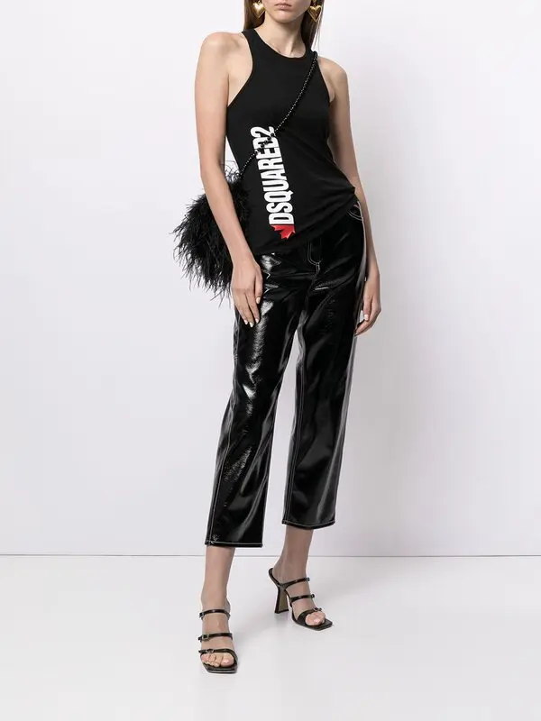 Dsquared2 Logo Print Racerback Tank Top