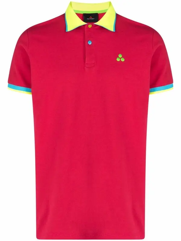 Peuterey Colour-block Polo Shirt - Red