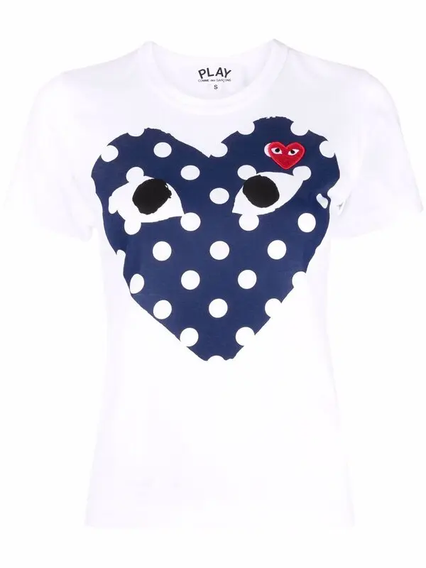 Play Comme Des Garcon Heart Logo T-shirt - White