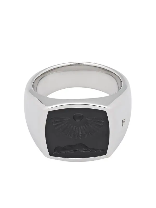 Tom Wood Clytia Onyx Ring - Metallic
