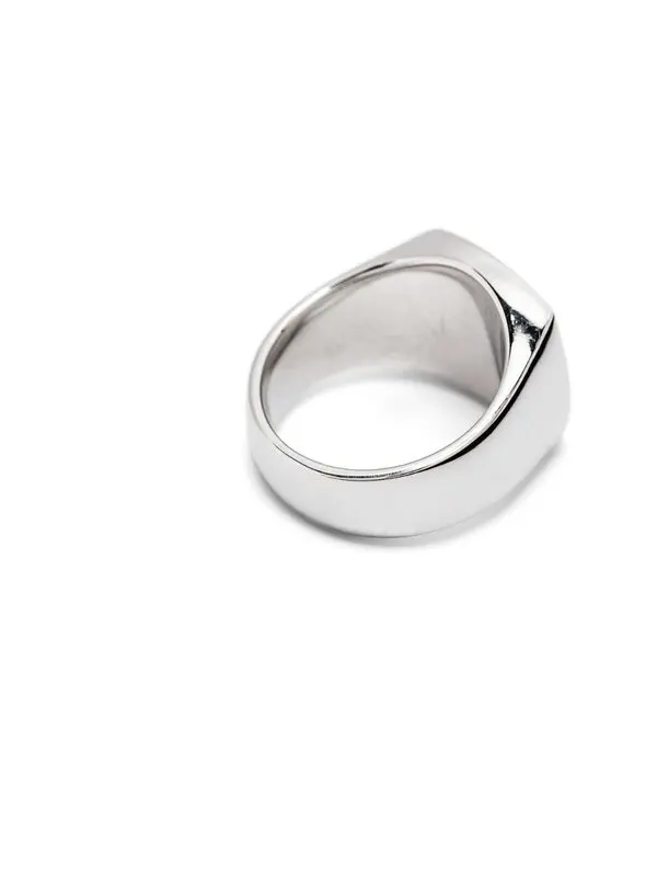 Tom Wood Athena Onyx Ring - Metallic